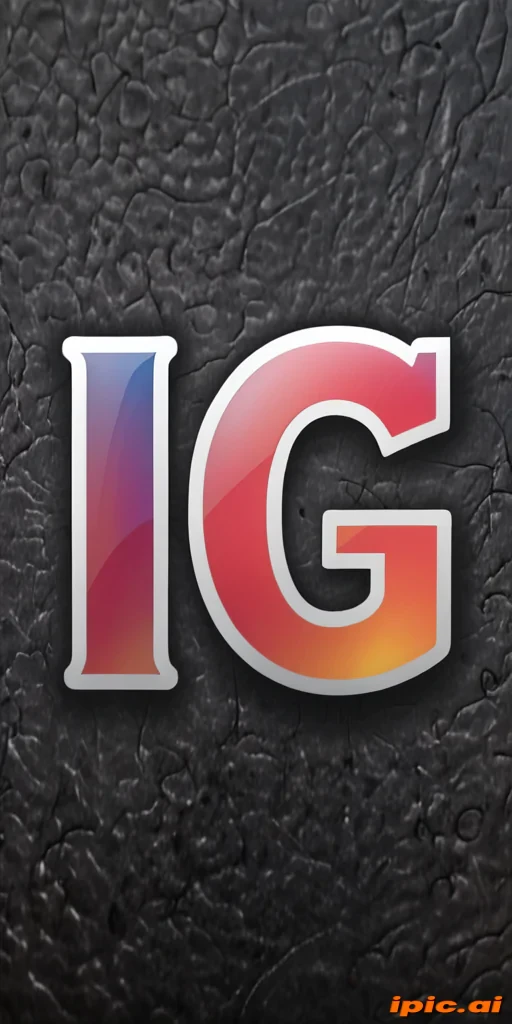 Stylized IG Logo on Textured Background Representing Social Media ...
