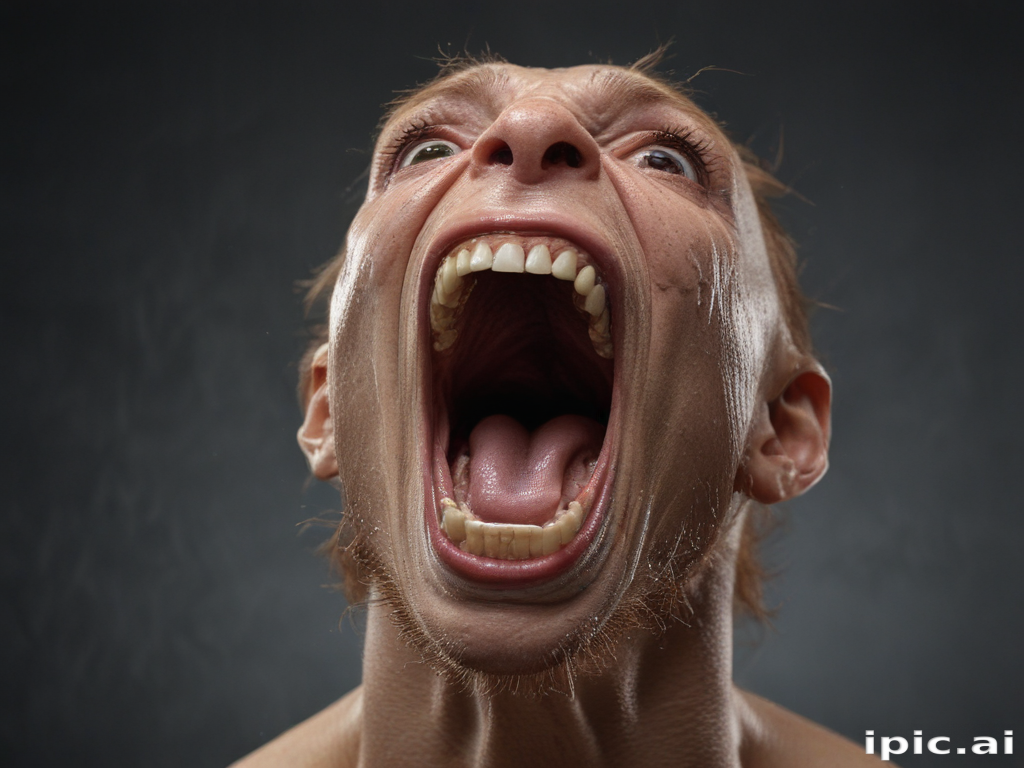 A Powerful Expression of Raw Emotion Captured in a Dramatic Portrait.