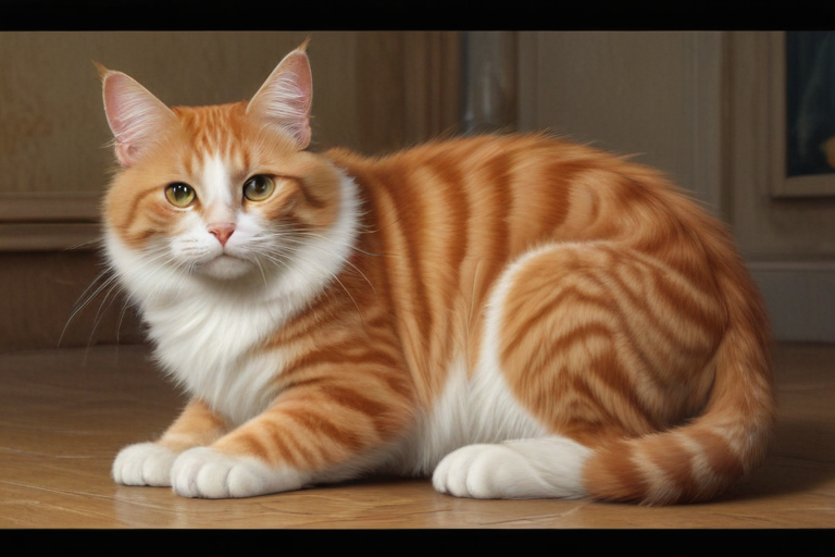 A Playful Orange Tabby Cat with Striking Stripes and Soft Fur