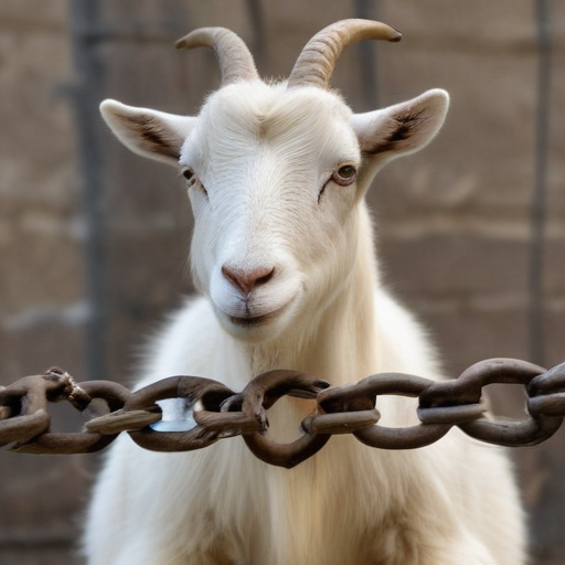 goat breaking chains