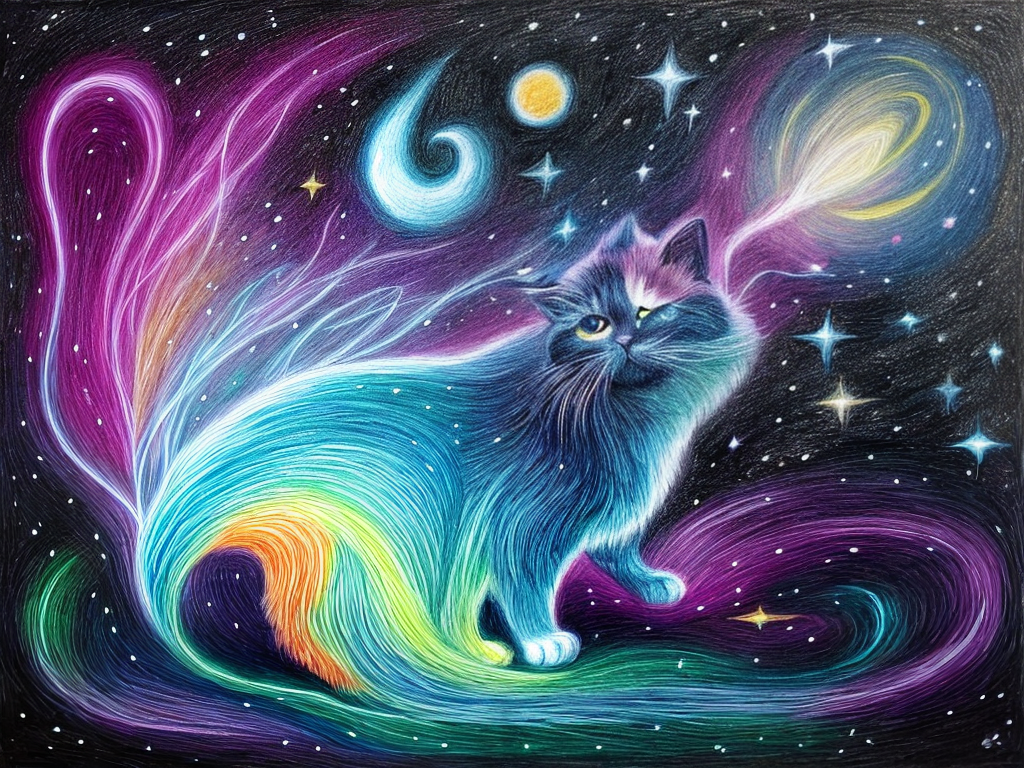 cosmic cat drawing