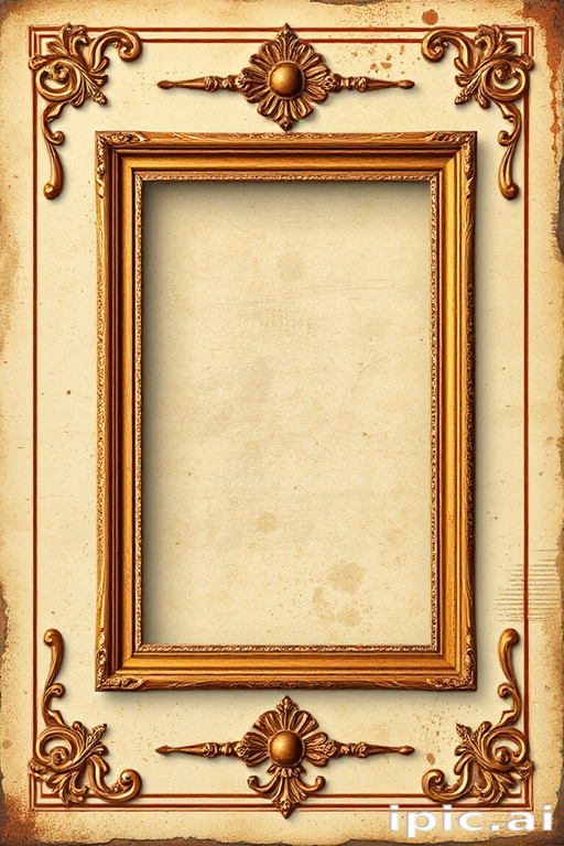 Elegant Vintage Picture Frame Ready for Your Personalized Artwork Display