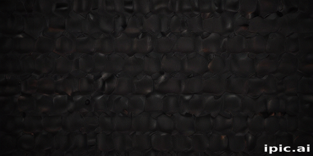 Abstract Texture of Dark Material with Intricate Patterns and Depth