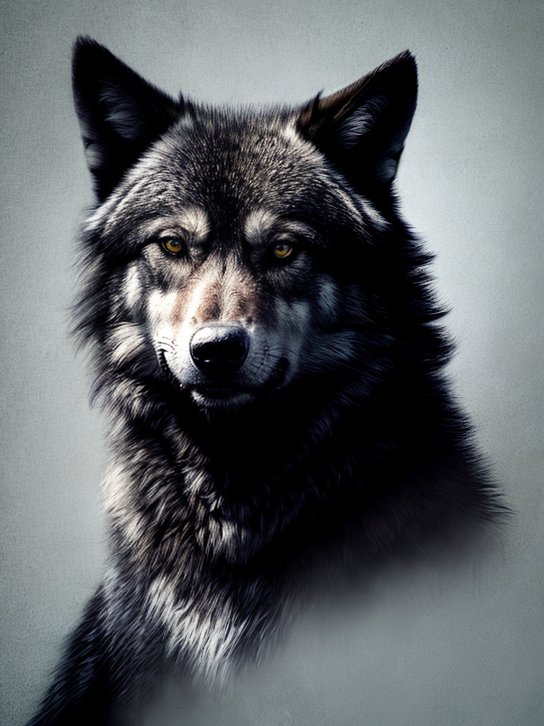 Black epic wolf