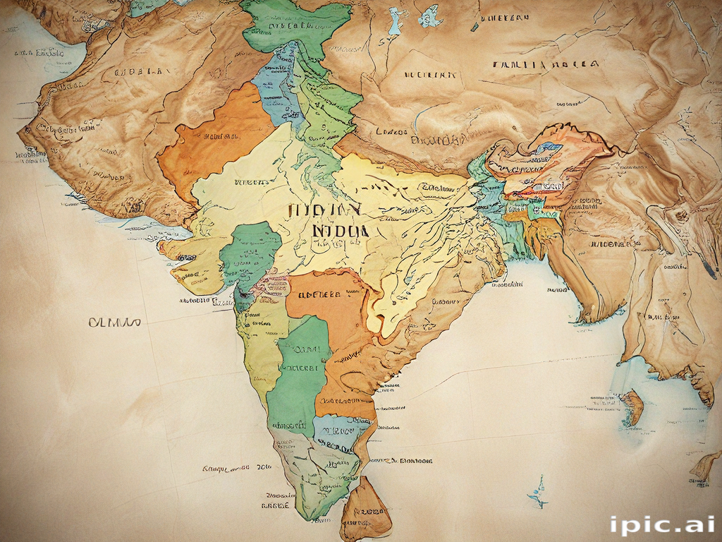 Detailed Historical Map of India Highlighting Regions and Their Unique ...