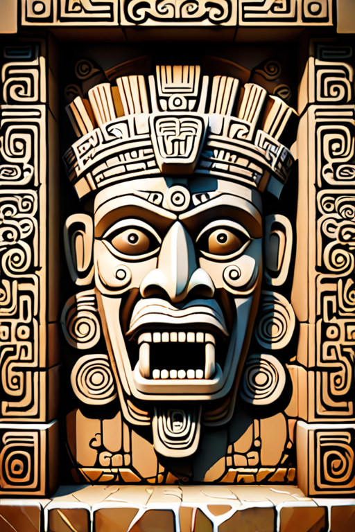 a scary mayan stone stateau