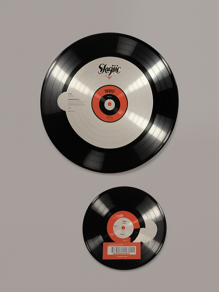 Classic Vinyl Records Displayed with Unique Designs and Label Details