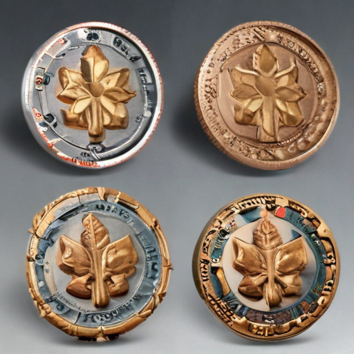 circular coin with PRESENTATION