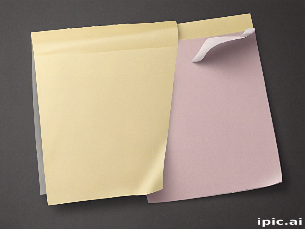 Two Sheets of Colorful Paper Overlapping on a Dark Background