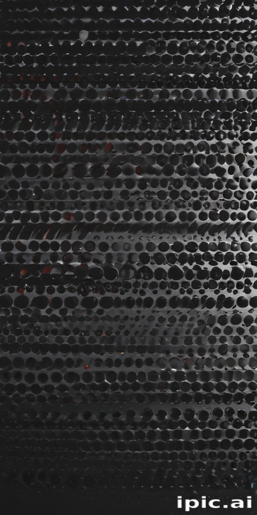 Abstract Black Texture with Varying Circular Patterns and Depth Perception