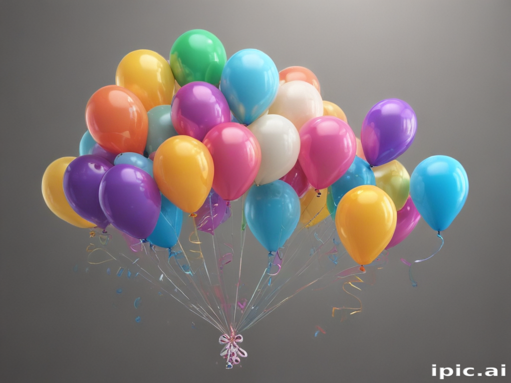 A Colorful Array of Balloons Floating Celebrating Joyful Moments and ...