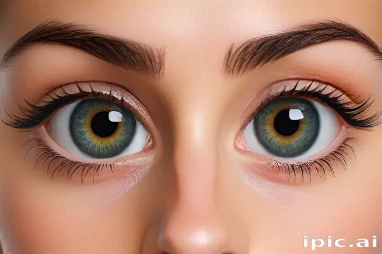Close-Up of a Young Woman's Strikingly Large and Expressive Eyes.