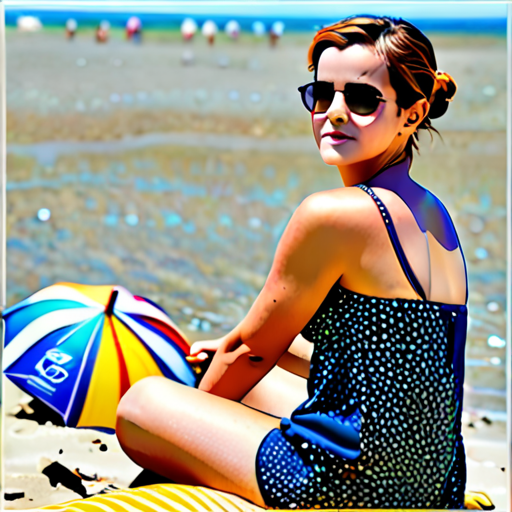 Emma Watson at beach