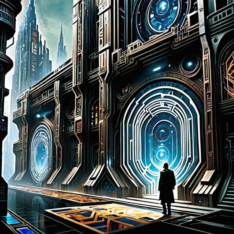 netrunner dark surreal art