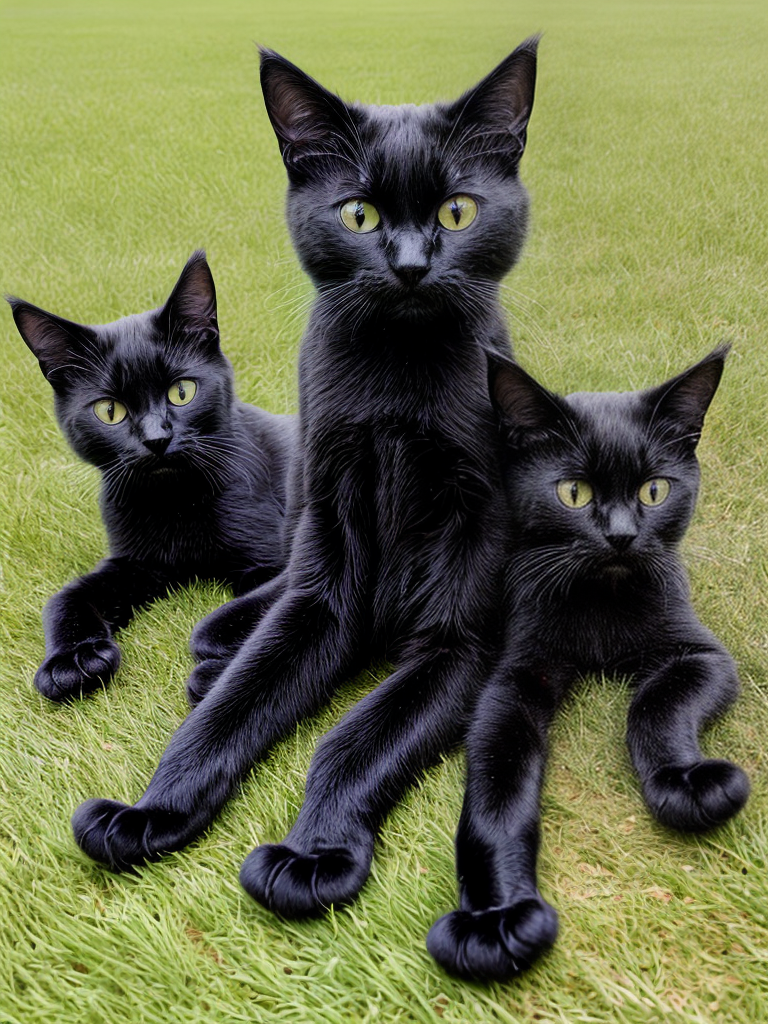 scary black cat army