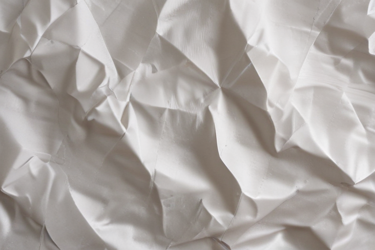 Intricate Patterns and Textures of Crumpled White Material Close-Up ...
