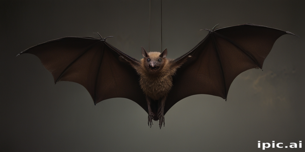 A Majestic Bat with Outstretched Wings Displaying Nature's Intricate Beauty