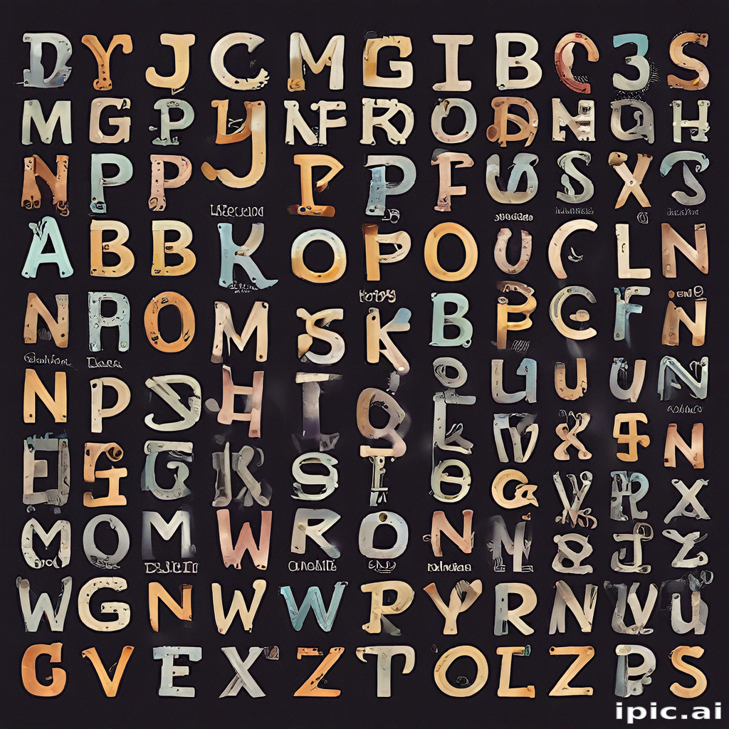 Colorful Collection of Artistic Letters in Various Styles and Designs