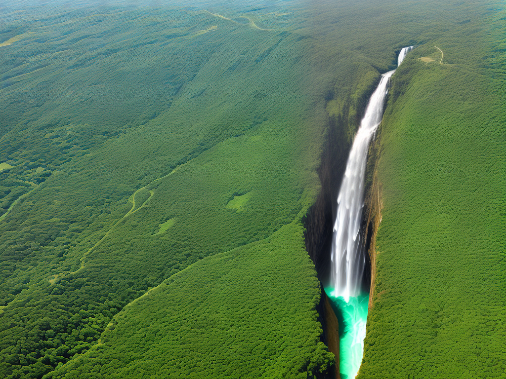 single water drop falling