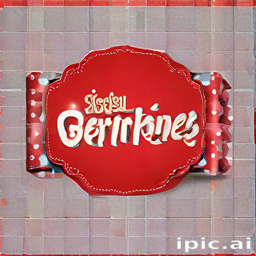 Festive Red Candy Wrapper with Playful Design for Special Occasions