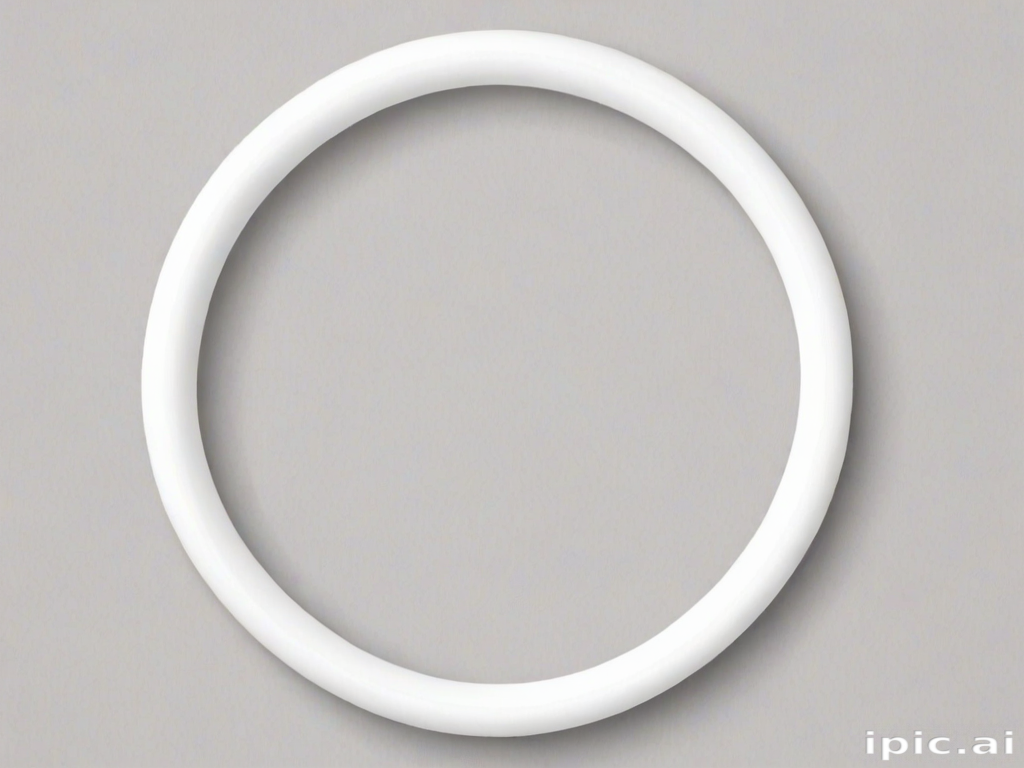 Minimalist Circular White Frame on a Soft Gray Background Displaying ...