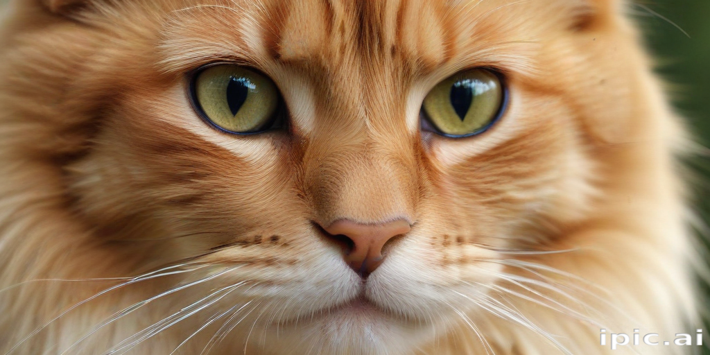 A Close-Up Portrait of a Majestic Ginger Cat with Striking Eyes