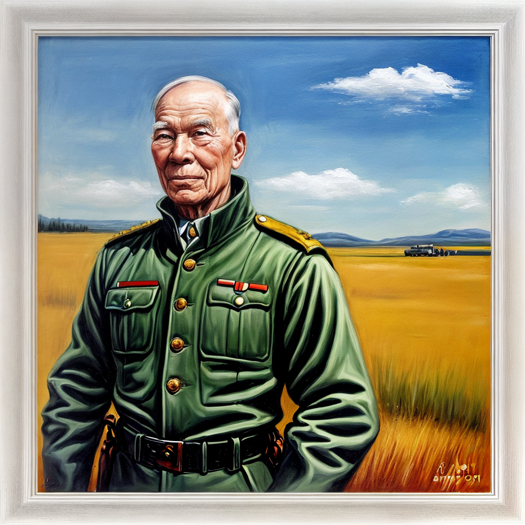 framed painting of Simo Häyhä