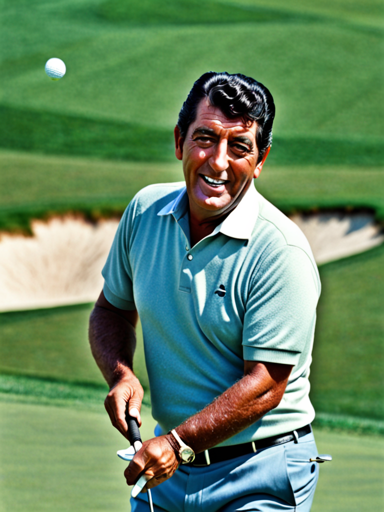 Dean Martin playing golf