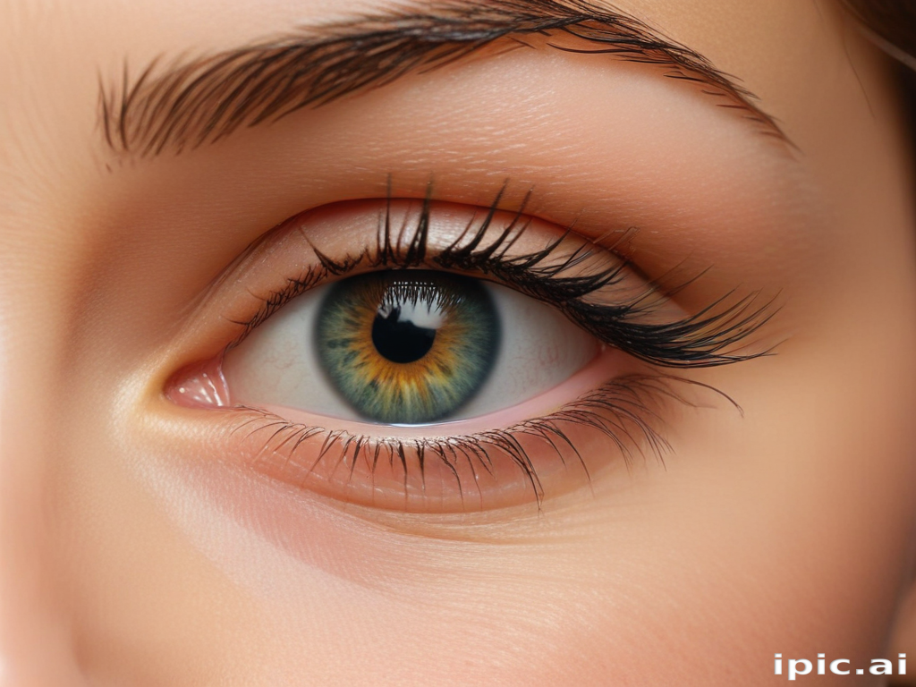 Close-Up of a Beautiful Human Eye with Vibrant Colors and Detail
