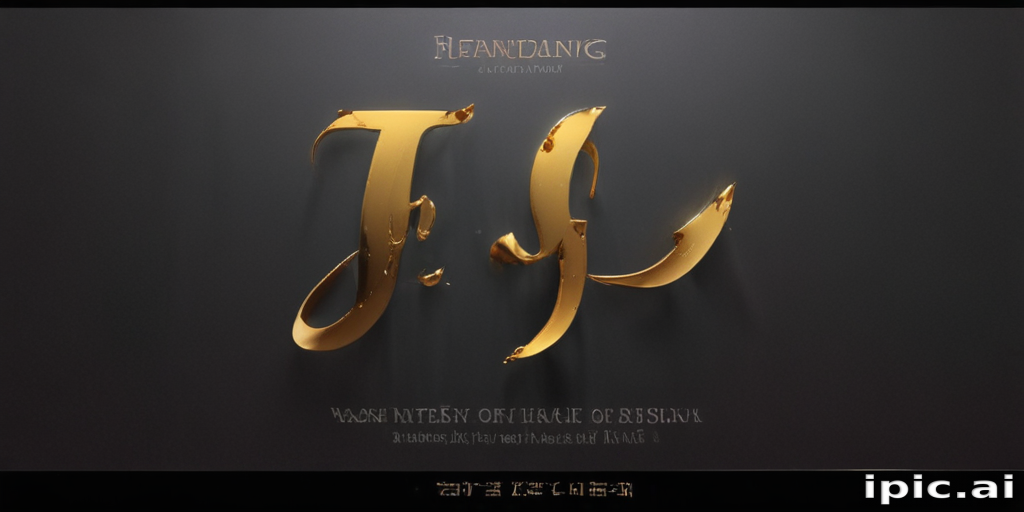 Elegant Golden Typography Design Featuring Intricate Lettering and ...