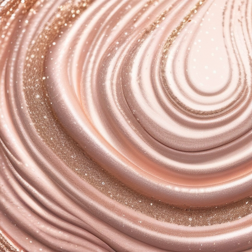 Swirling Patterns of Shimmering Rose Gold with Subtle Glitter Accents