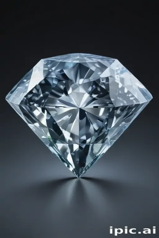 Radiant Cut Diamond Sparkling Elegantly Against a Dark Background ...
