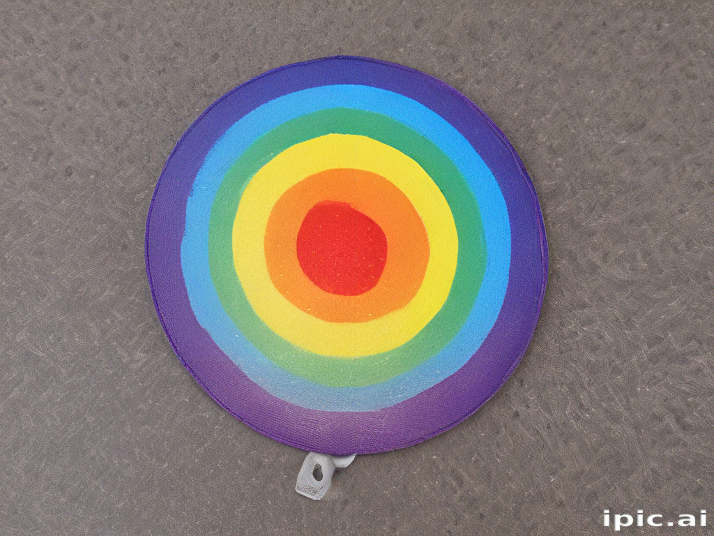 Colorful Circular Design Featuring Vibrant Rainbow Patterns on a Smooth ...