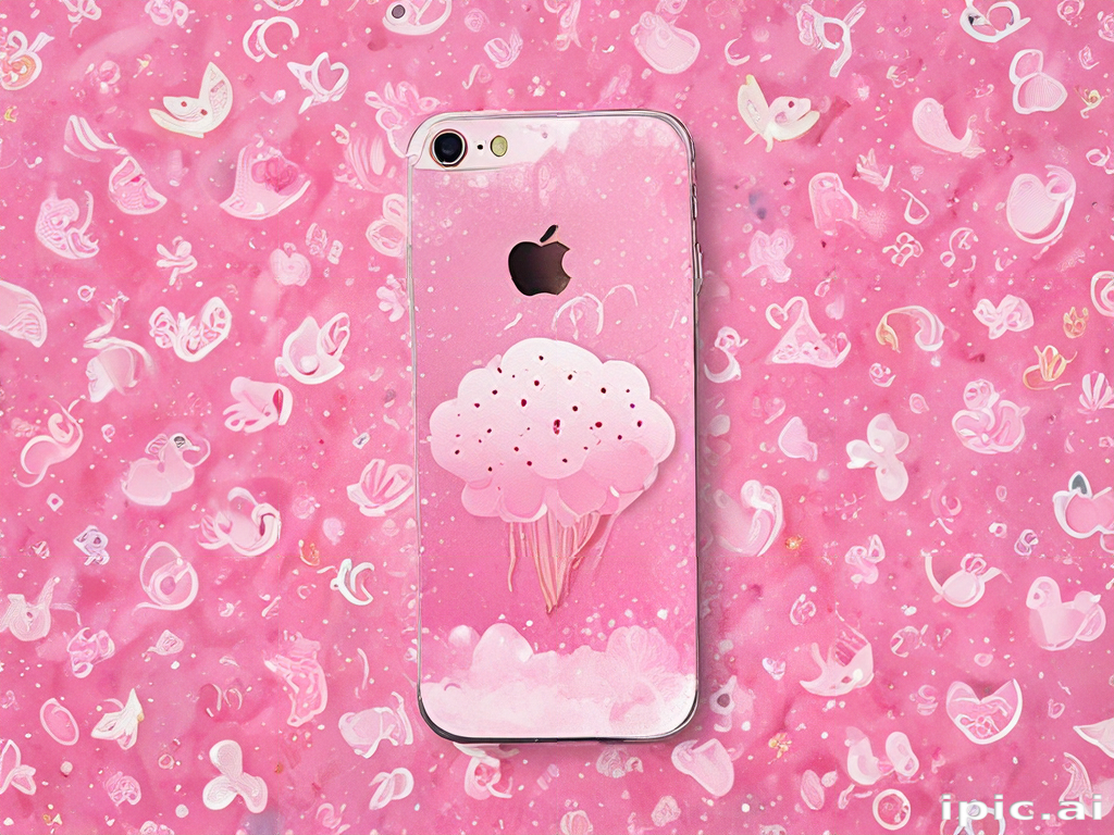 Charming Pink Phone Case Featuring Whimsical Cotton Candy Design on ...