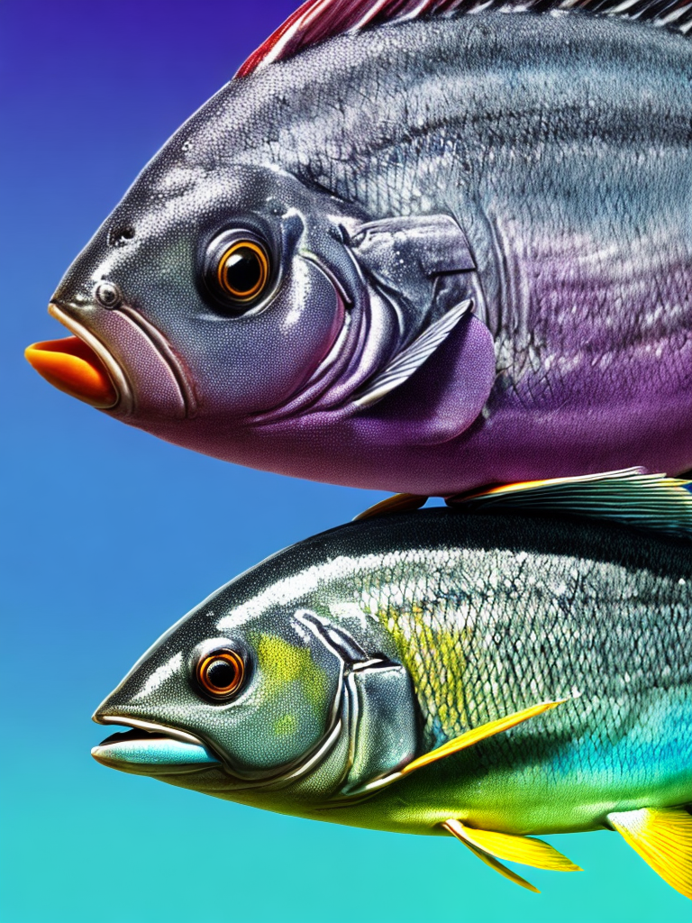 a colorful sardine character on a TV stage, and she is presenting the ...
