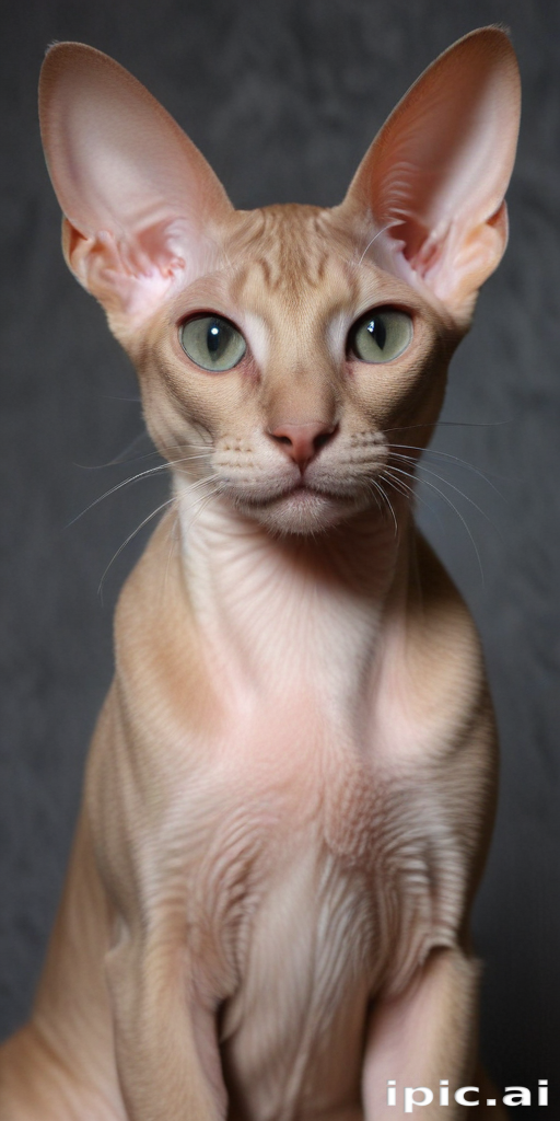 Elegant Feline Portrait of a Beautiful Cream-Colored Cat with Unique ...