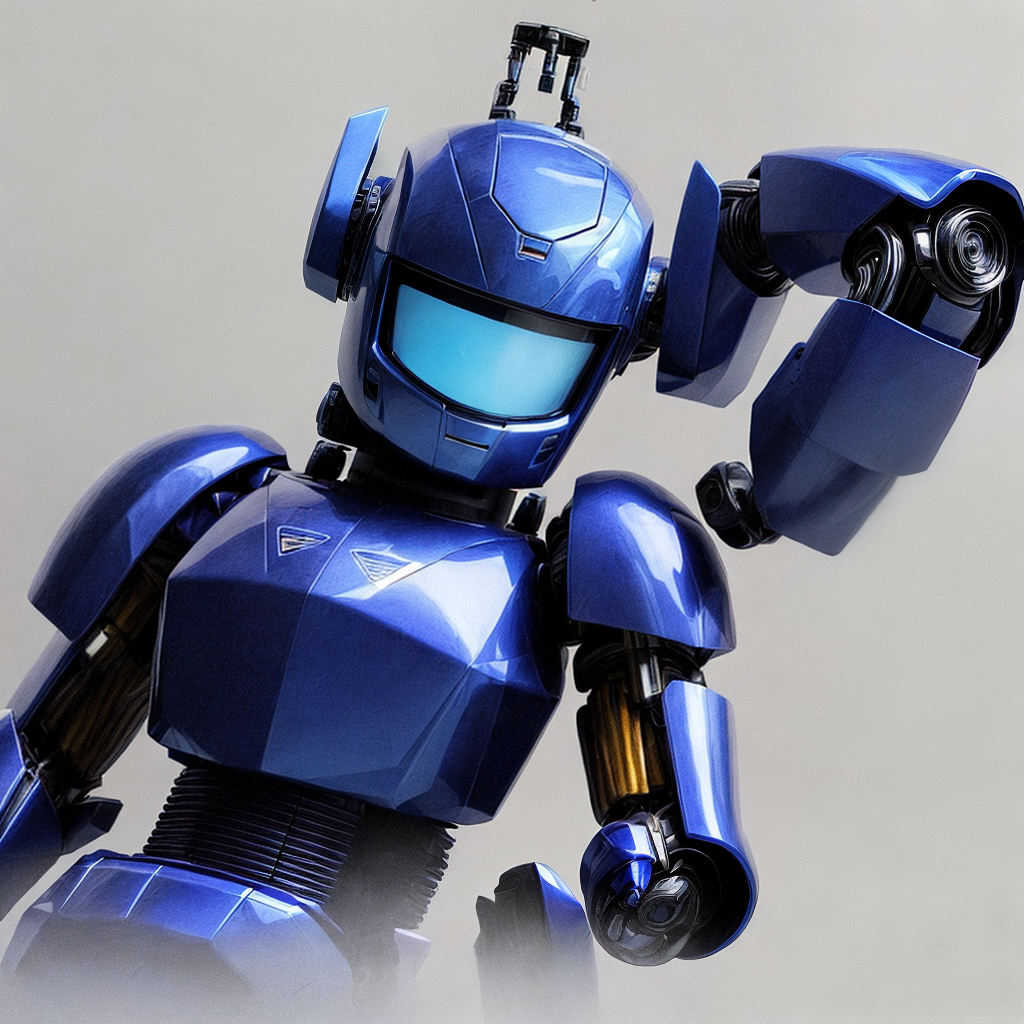 Masterpiece, Best quality, Blue robot
