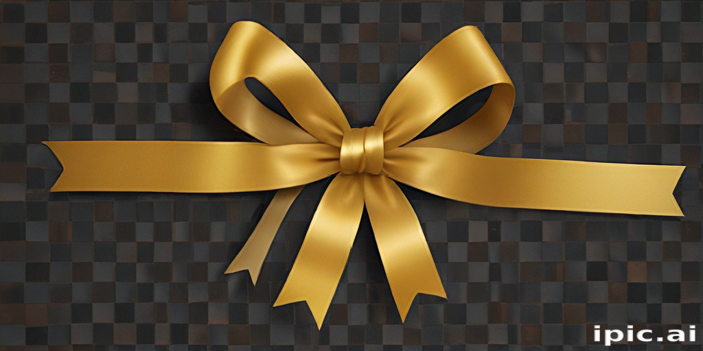 A Beautiful Golden Bow Tying Together a Thoughtful Gift Presentation