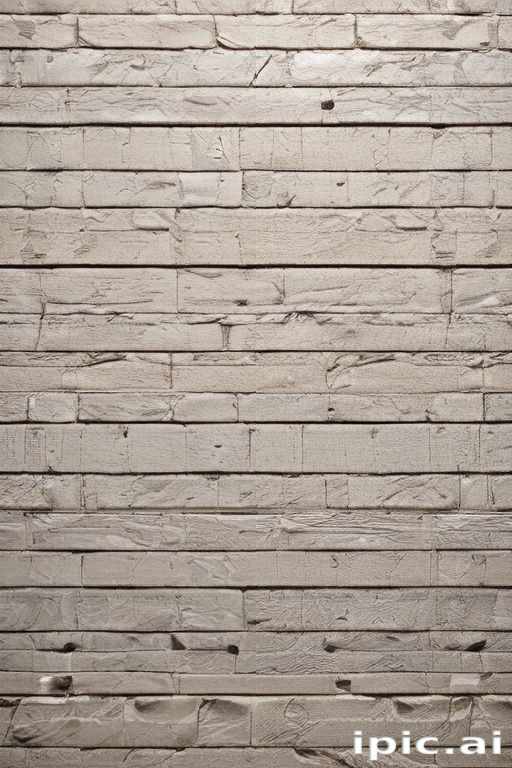 Textured Wall of Light Gray Bricks with Subtle Patterns and Shadows.