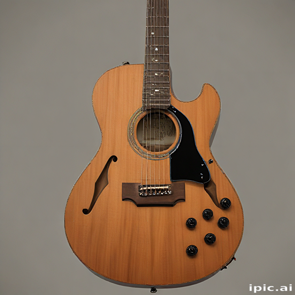 Beautiful Acoustic Guitar with Elegant Wood Finish and Classic Design ...
