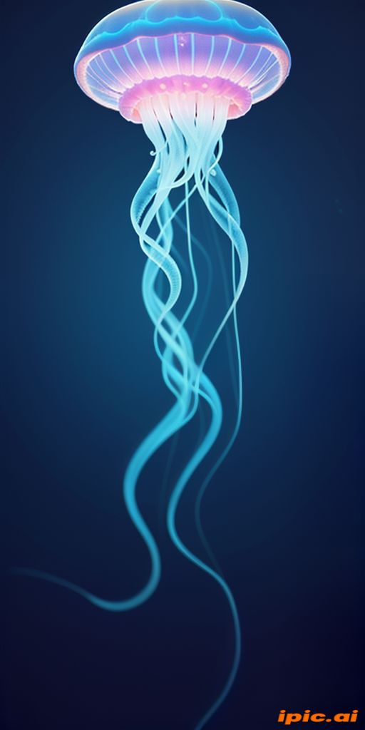 Mesmerizing Jellyfish Gliding Gracefully Through the Deep Ocean Waters