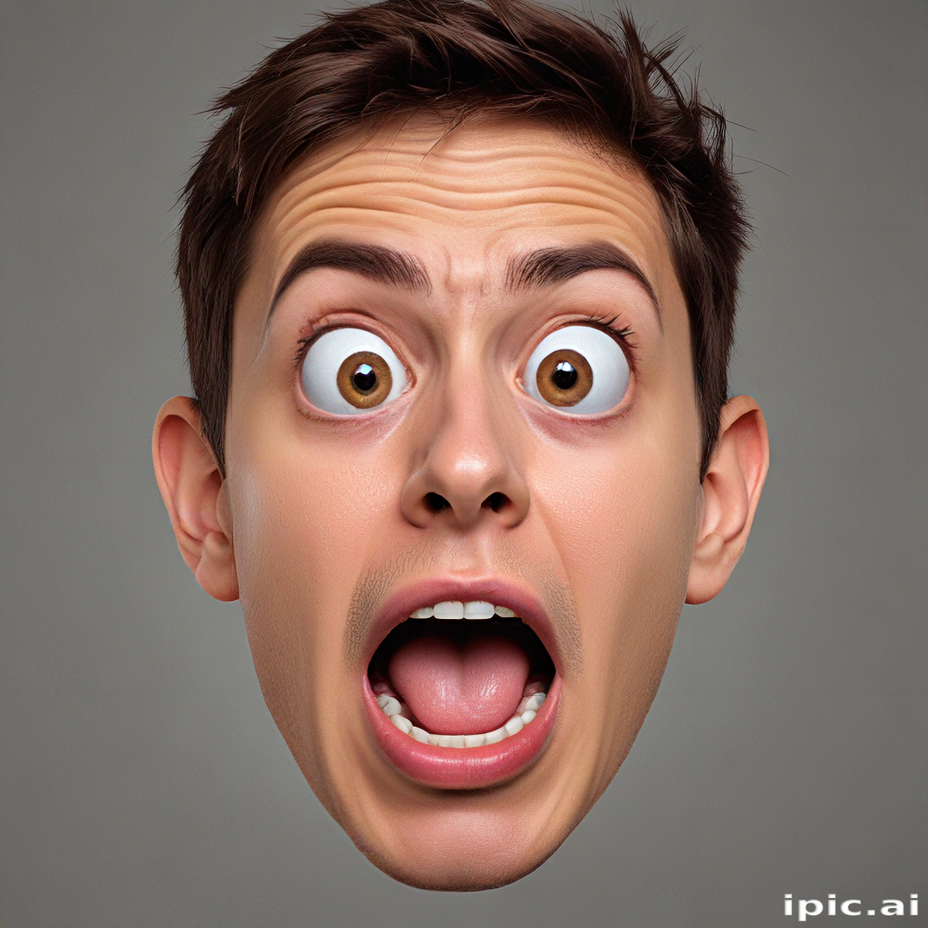 Surprised Individual Exclaims in Shock with Wide Eyes and Open Mouth