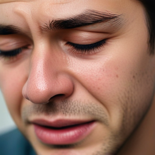 A man crying