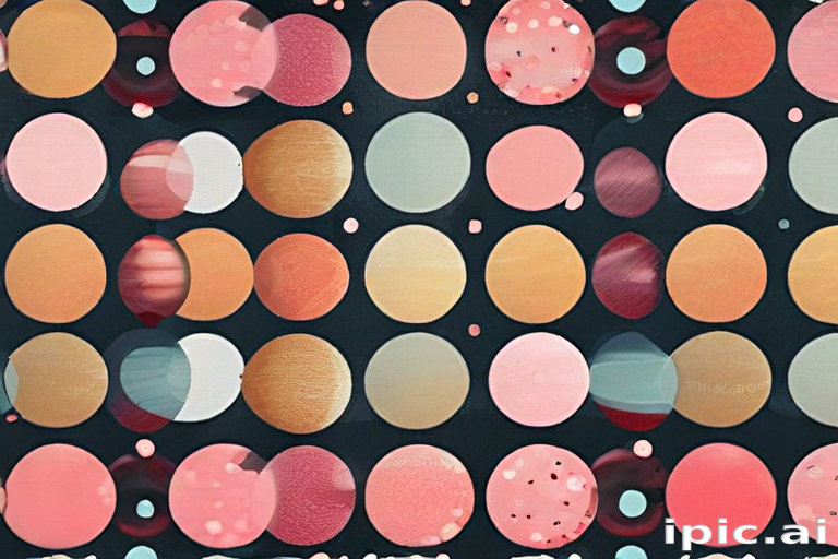 Colorful Array of Circular Patterns with Various Textures and Shades