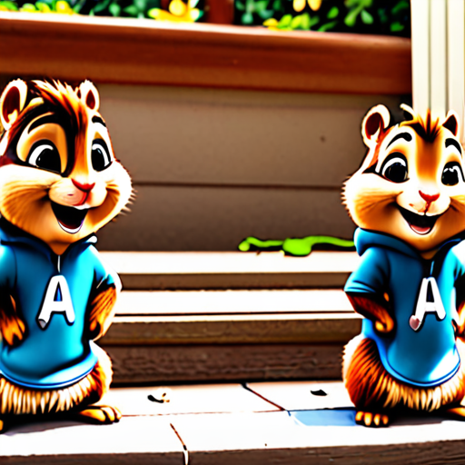 alvin and the chipmunks at home three chipmunks