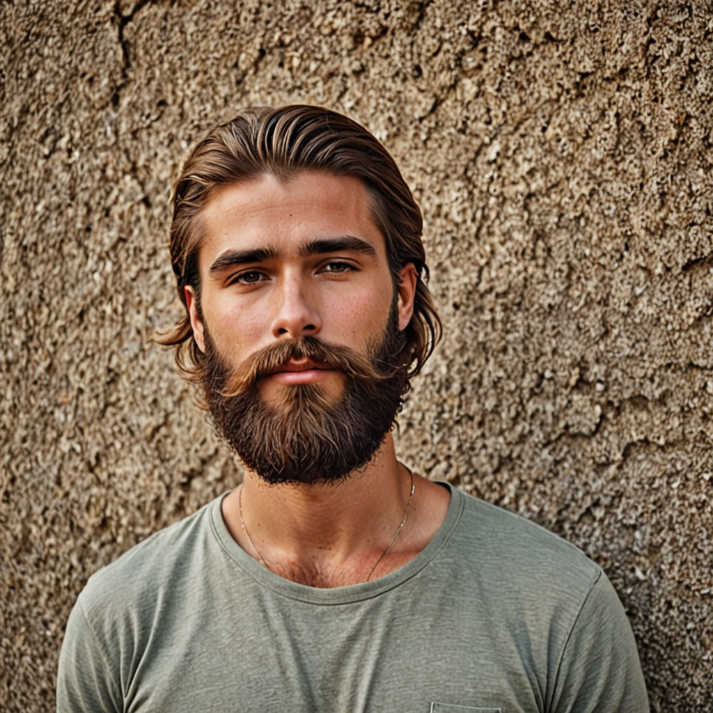 guys with long brown beard