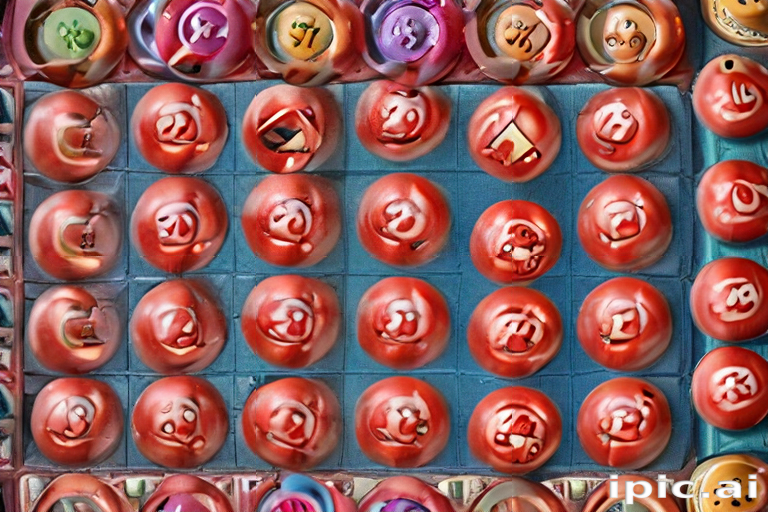Colorful Array of Decorative Buttons Displayed in a Neat Grid Formation