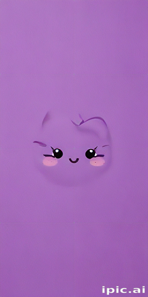A Cute Purple Character with a Joyful Expression on a Bright Background.