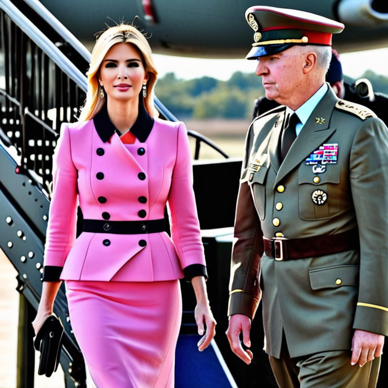 ivanka trump military dictator pink uniform