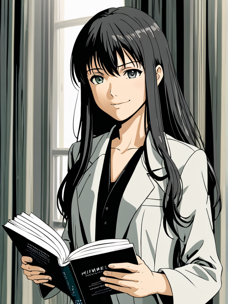 lain, oversize blazer, hime, layered haircut, girl, manga, ghost in a ...